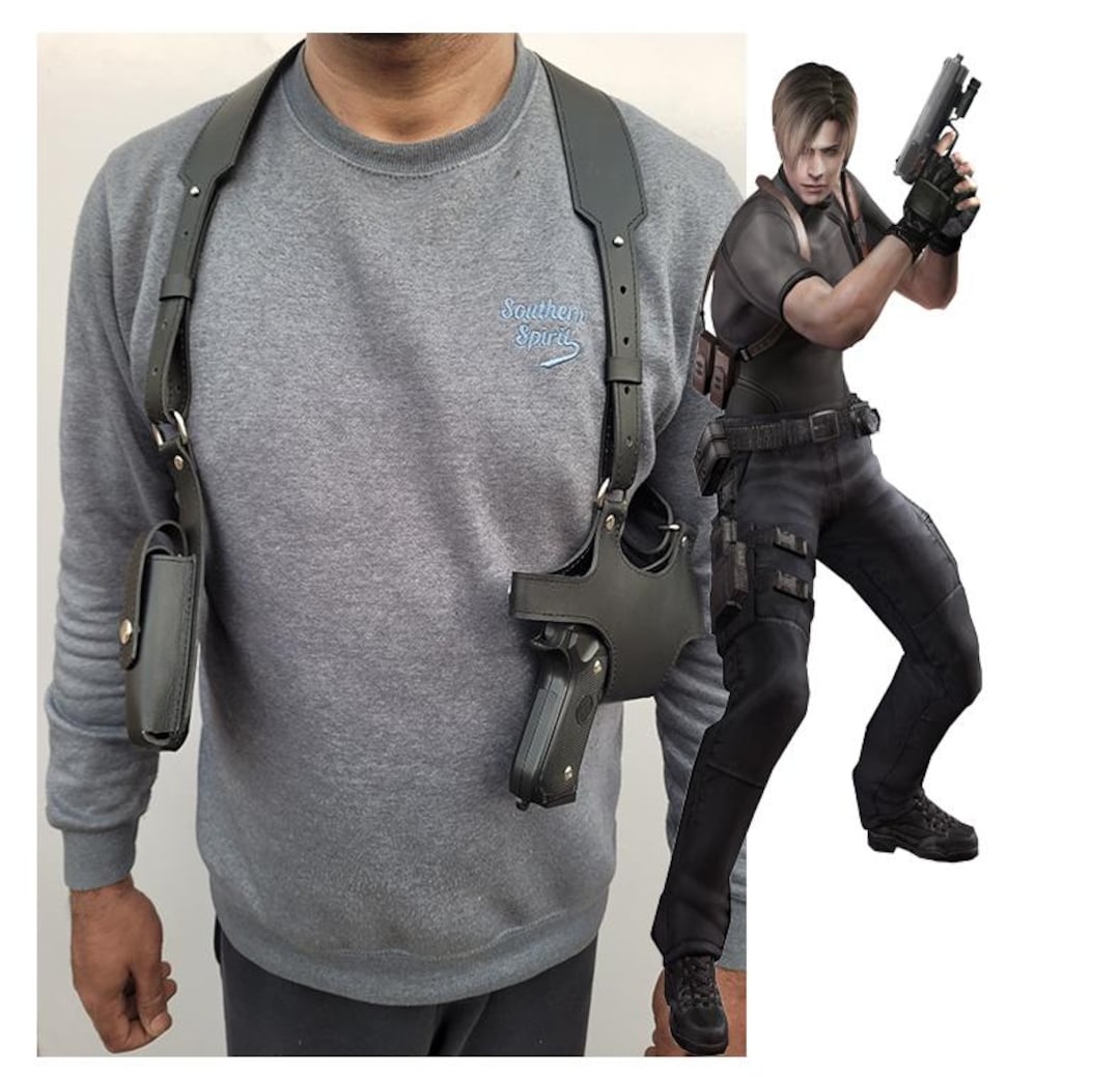 Leon S, Kennedy Resident Evil, Cosplay Style Leather Gun Holster ...
