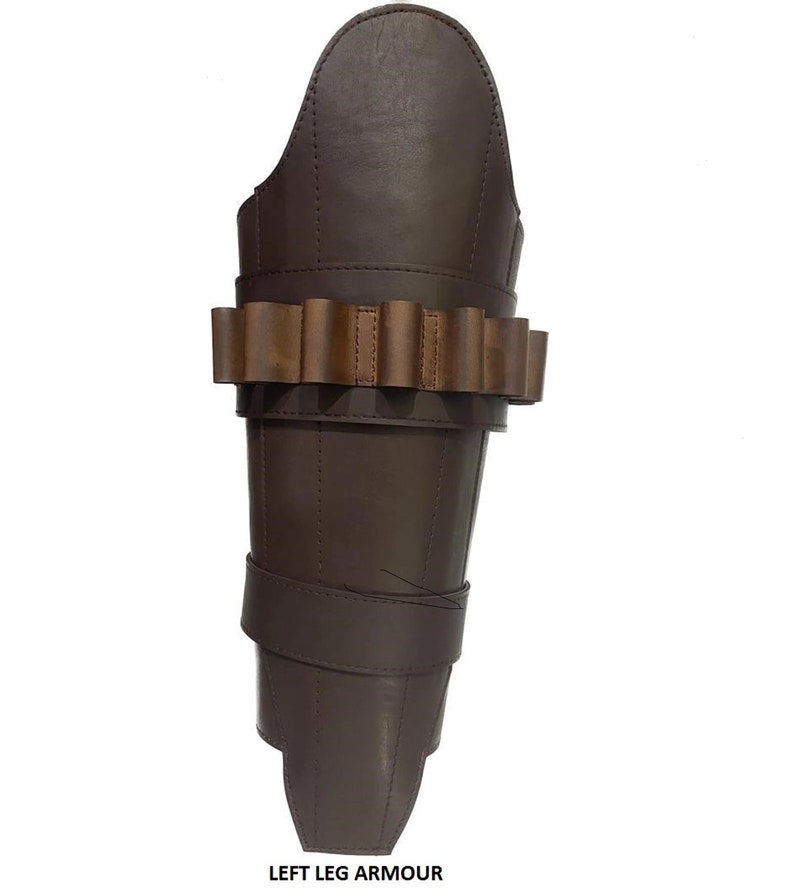Left Leg Armour Mandalorian Real Leather Leg Armour Package Men Legs ...