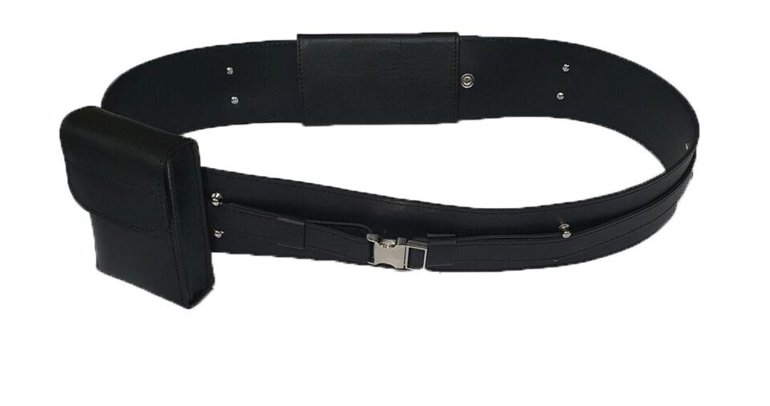 Black Obi-wan Kenobi Jedi Sith Belt Genuine Leather, Pouch Included ...