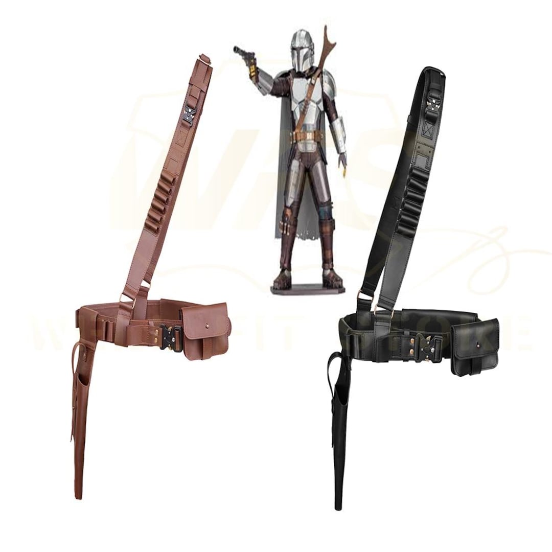 Brown Mandalorian Leather Belt: Cosplay Costume Prop With Holsters - Etsy