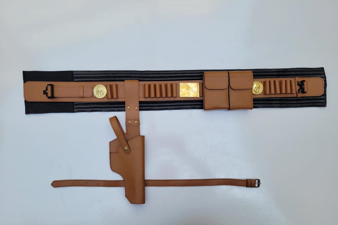 New Book of Boba Fett Armor Costume Props Cosplay Leather Belt With 2 ...