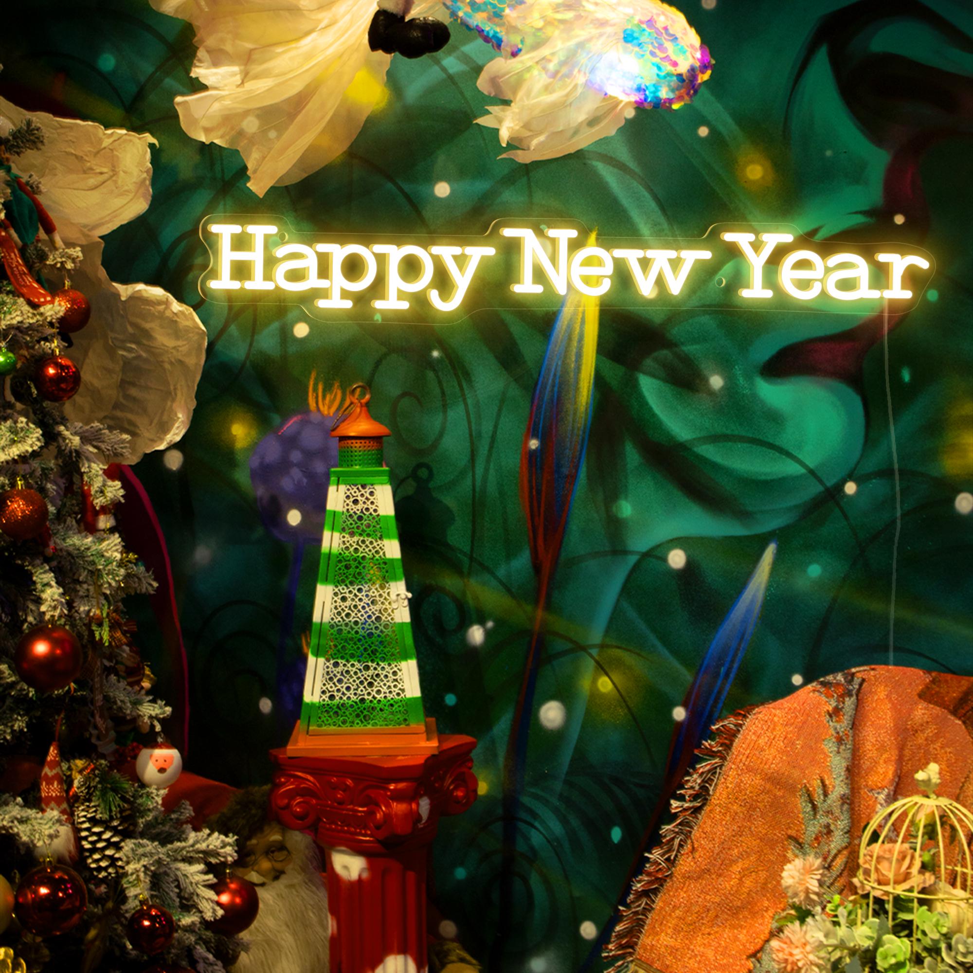 Happy New Year LED Neon Sign, Custom LED Neon, Christmas LED Light ...