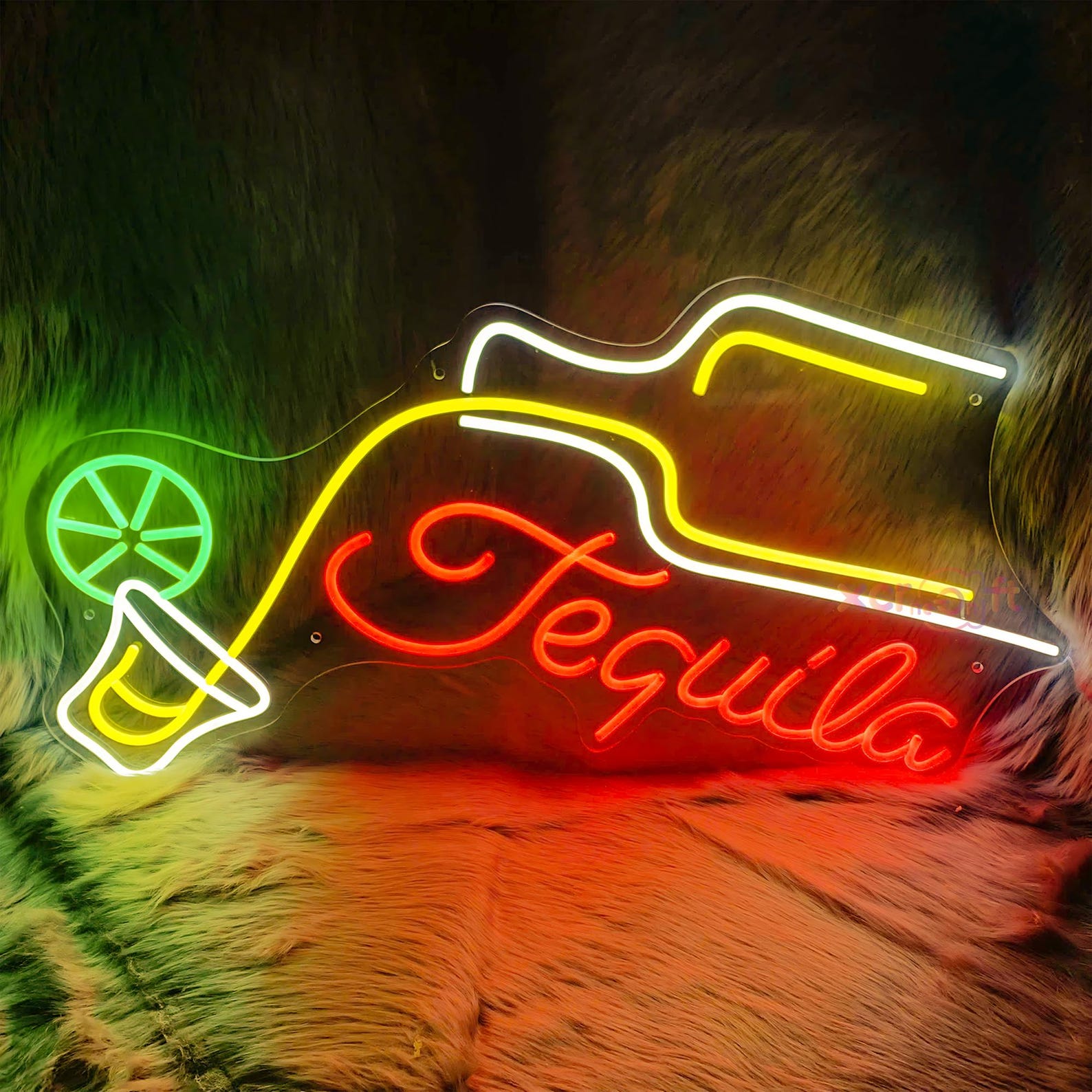 Tequila Neon Sign, Tequila Bar Neon Light, Bar Pub LED Cocktail Wall ...