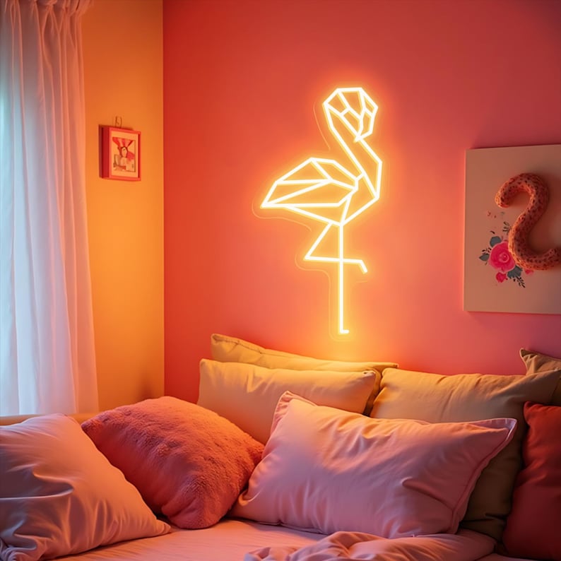 Flamingos Neon Sign Custom Pink Bird LED Neon Light Flamingo Gifts ...