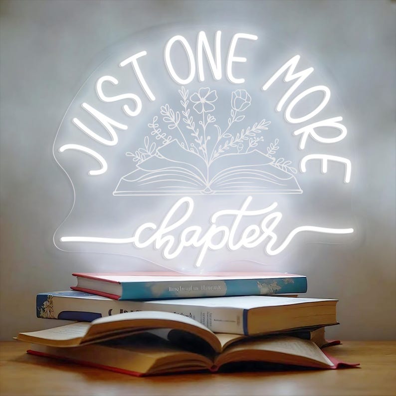 Just One More Chapter Neon Sign Custom Text LED Neon Light for Book ...