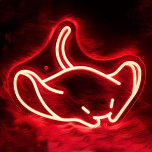 Cute Ocean Stingray LED Neon Sign, Blue Stingray LED Wall Light ...