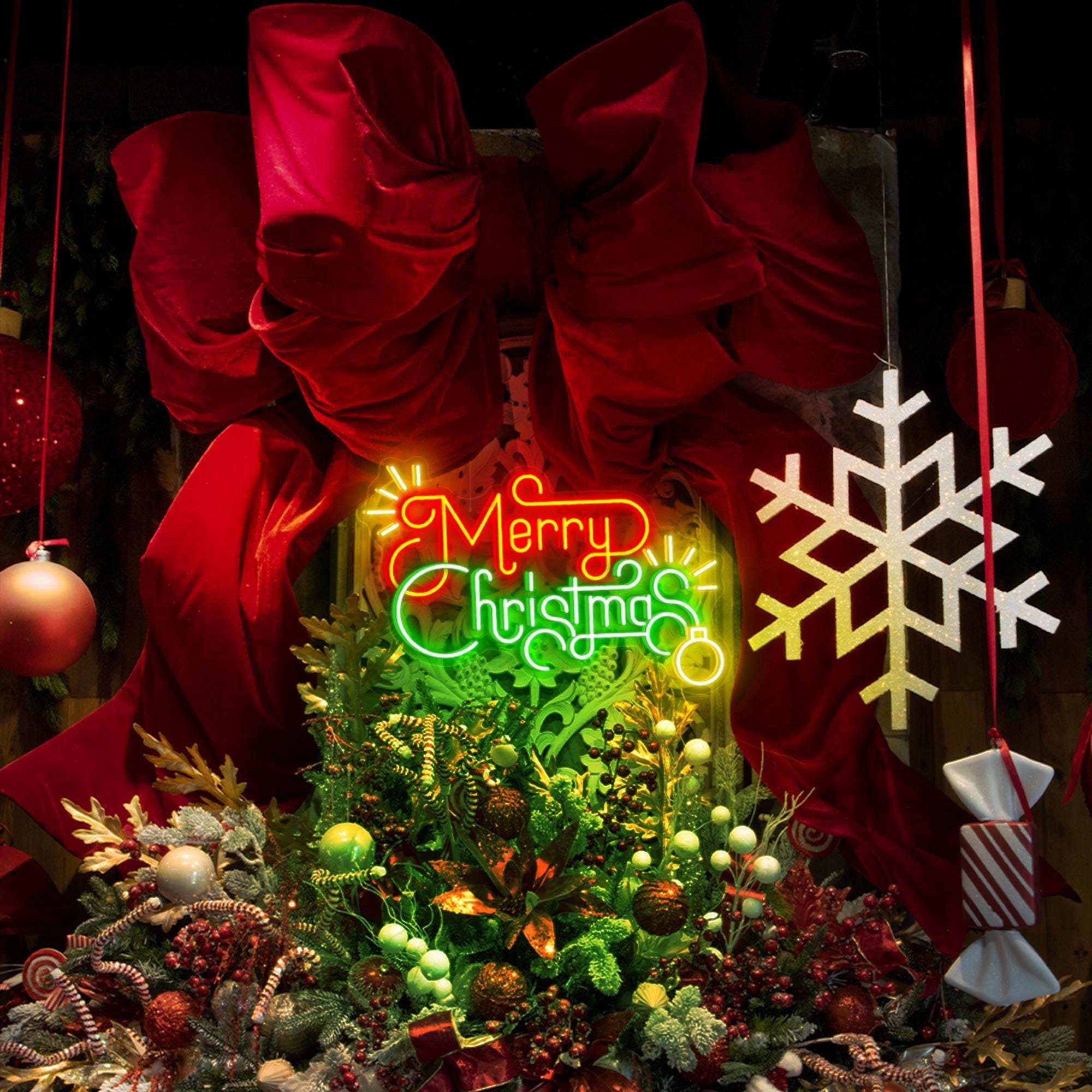 Merry Christmas LED Neon Sign, Custom Neon Sign, Christmas Tree Decor ...