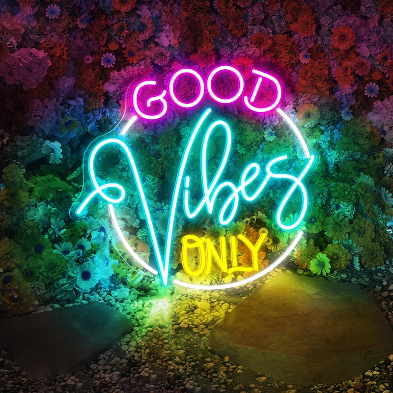 Good Vibes Neon Sign - Etsy