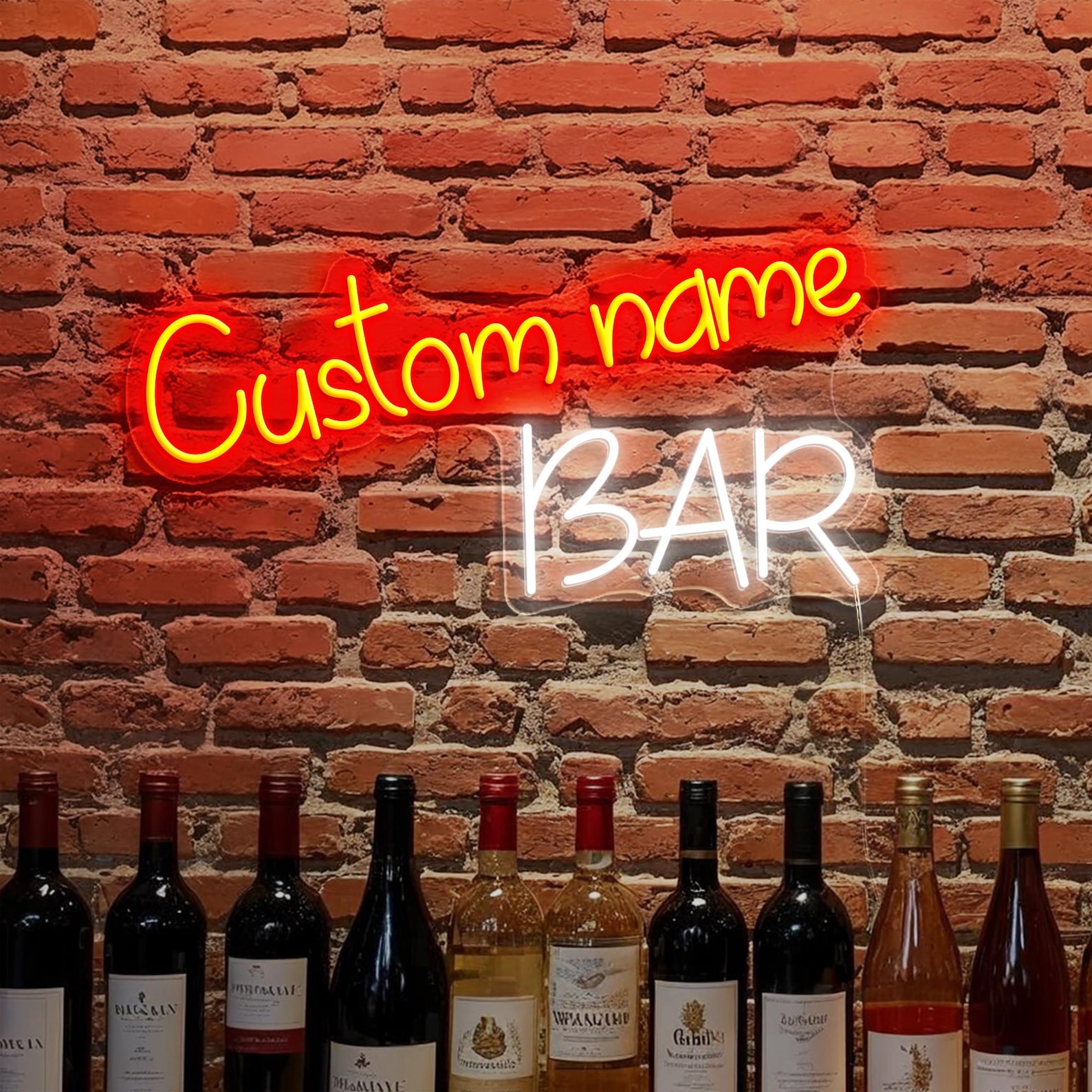 Custom Home Bar Name Neon Sign Custom Bar Name LED Neon Light ...