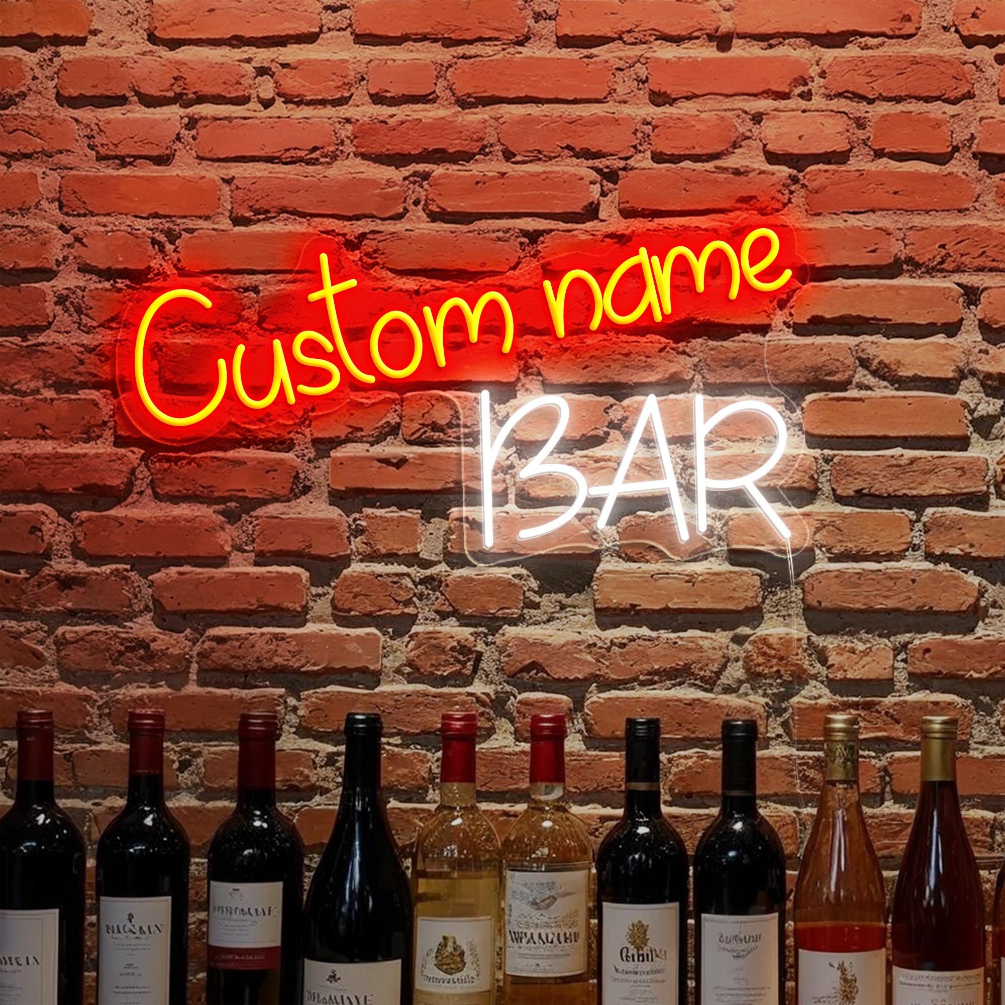Custom Home Bar Name Neon Sign Custom Bar Name LED Neon Light ...