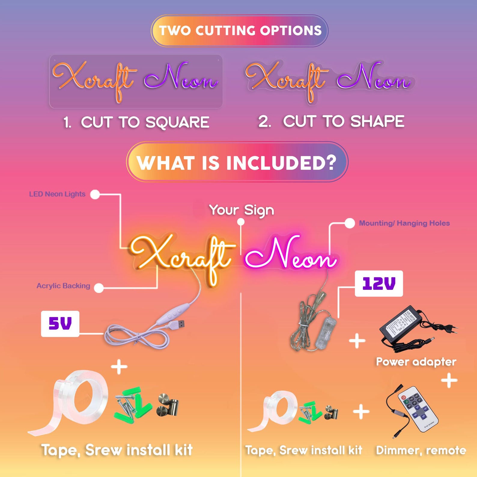 Merry Christmas Trunk LED Neon Sign, Merry Christmas Decor, Custom Neon ...