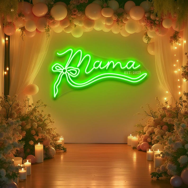 Mama Neon Sign - LED Neon Light for Mother's Day Gift, Best Mom Gift ...