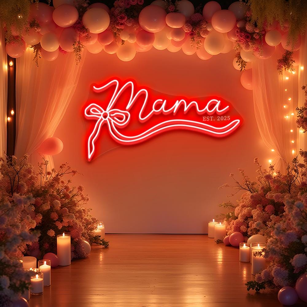 Mama Neon Sign - LED Neon Light for Mother's Day Gift, Best Mom Gift ...