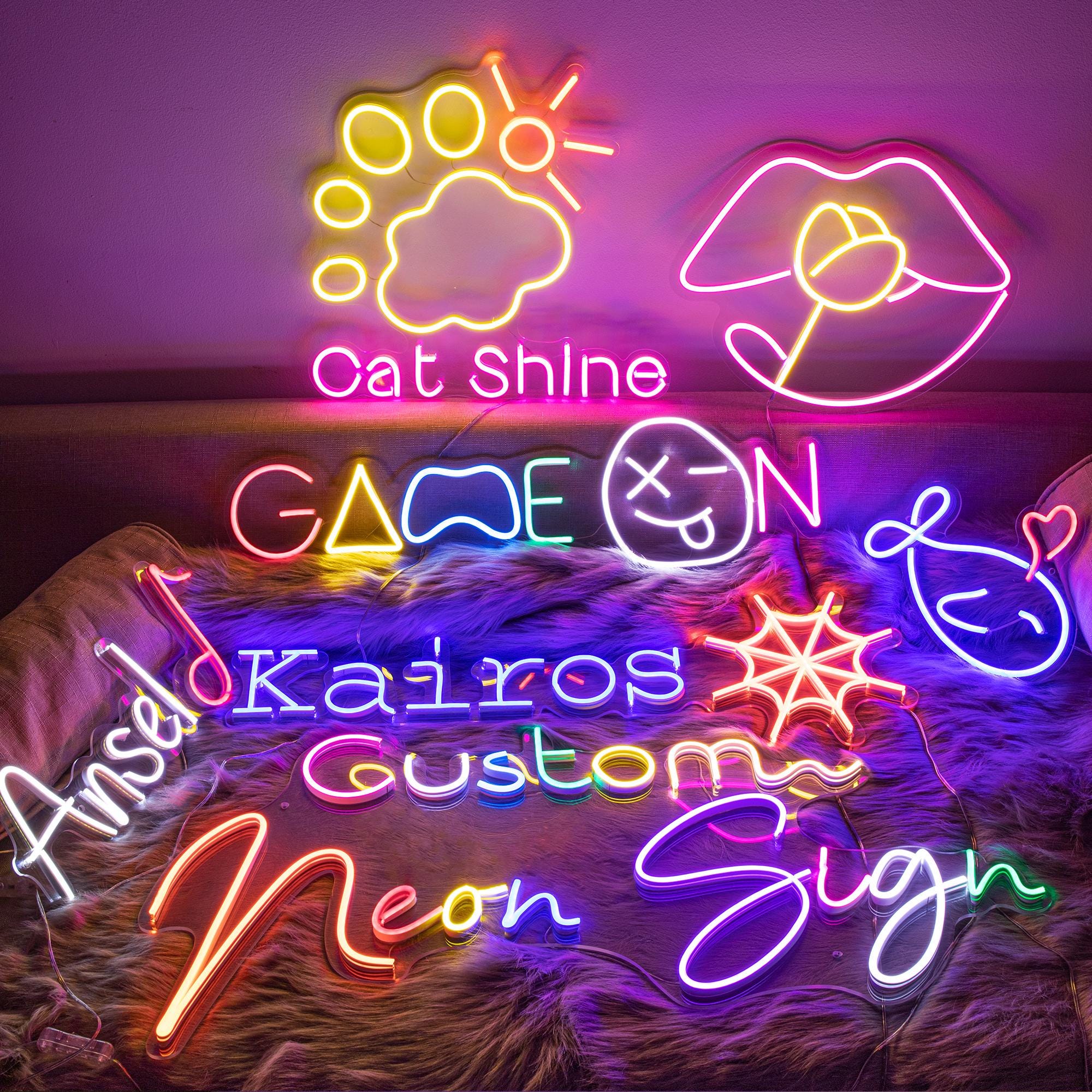 Everything Question Mark Neon Sign Aesthetic LED Light for Wall Decor ...