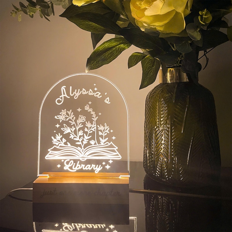 Light up Book Tracker - Etsy