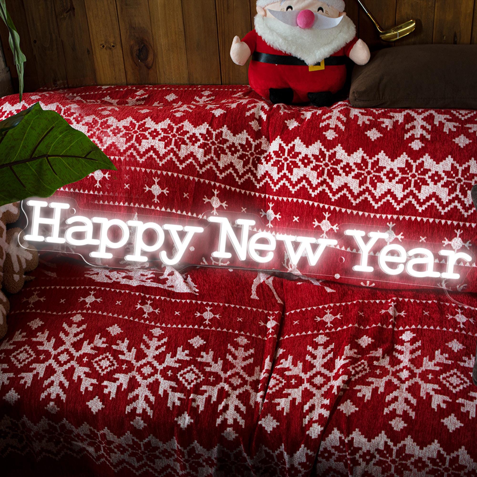 Happy New Year LED Neon Sign, Custom LED Neon, Christmas LED Light ...