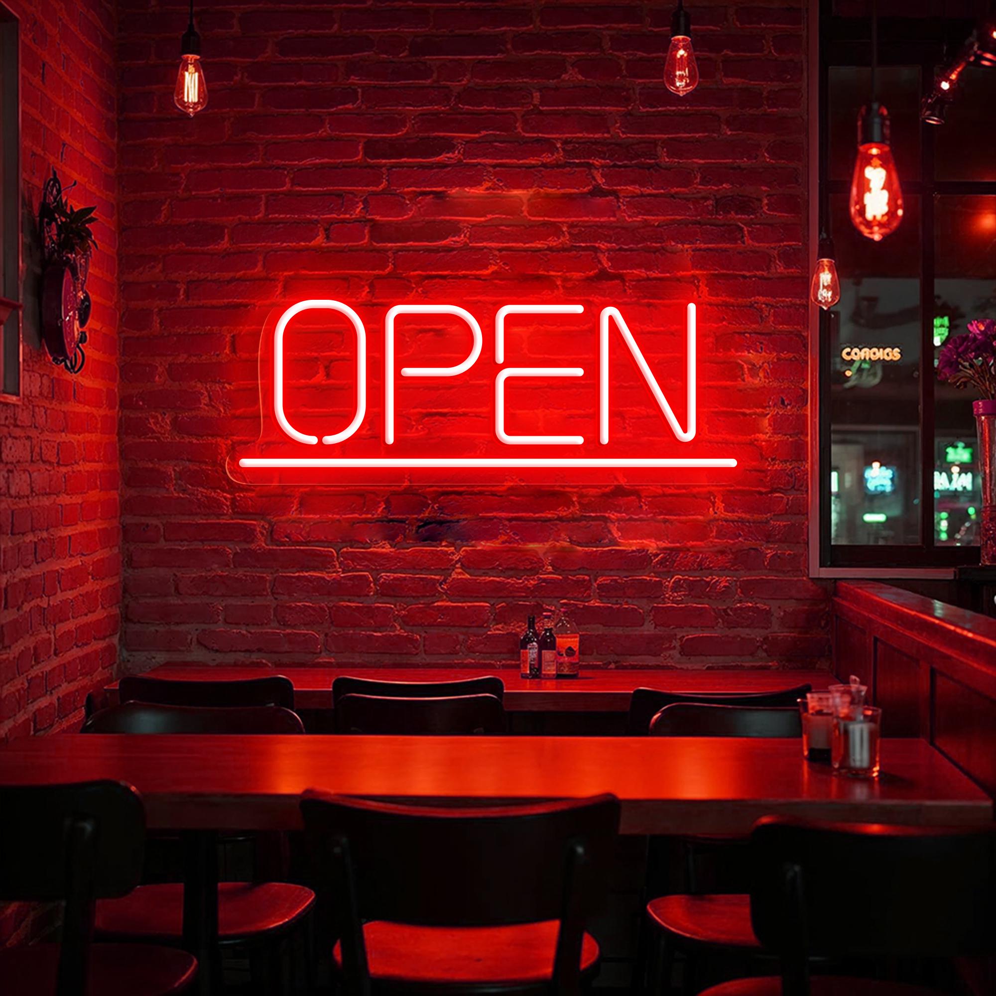 Open Neon Sign Custom Text LED Neon Light for Business Decor Welcome ...