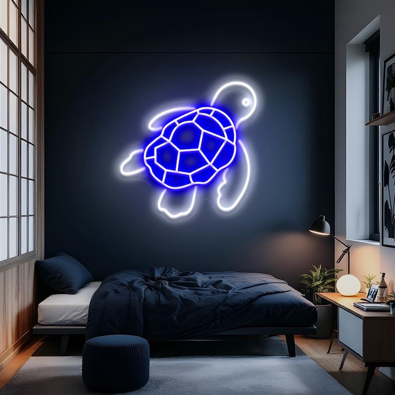 Sea Turtle Neon Sign, Cute Turtle Led Sign, Ocean Lover Neon Gift, Kids ...
