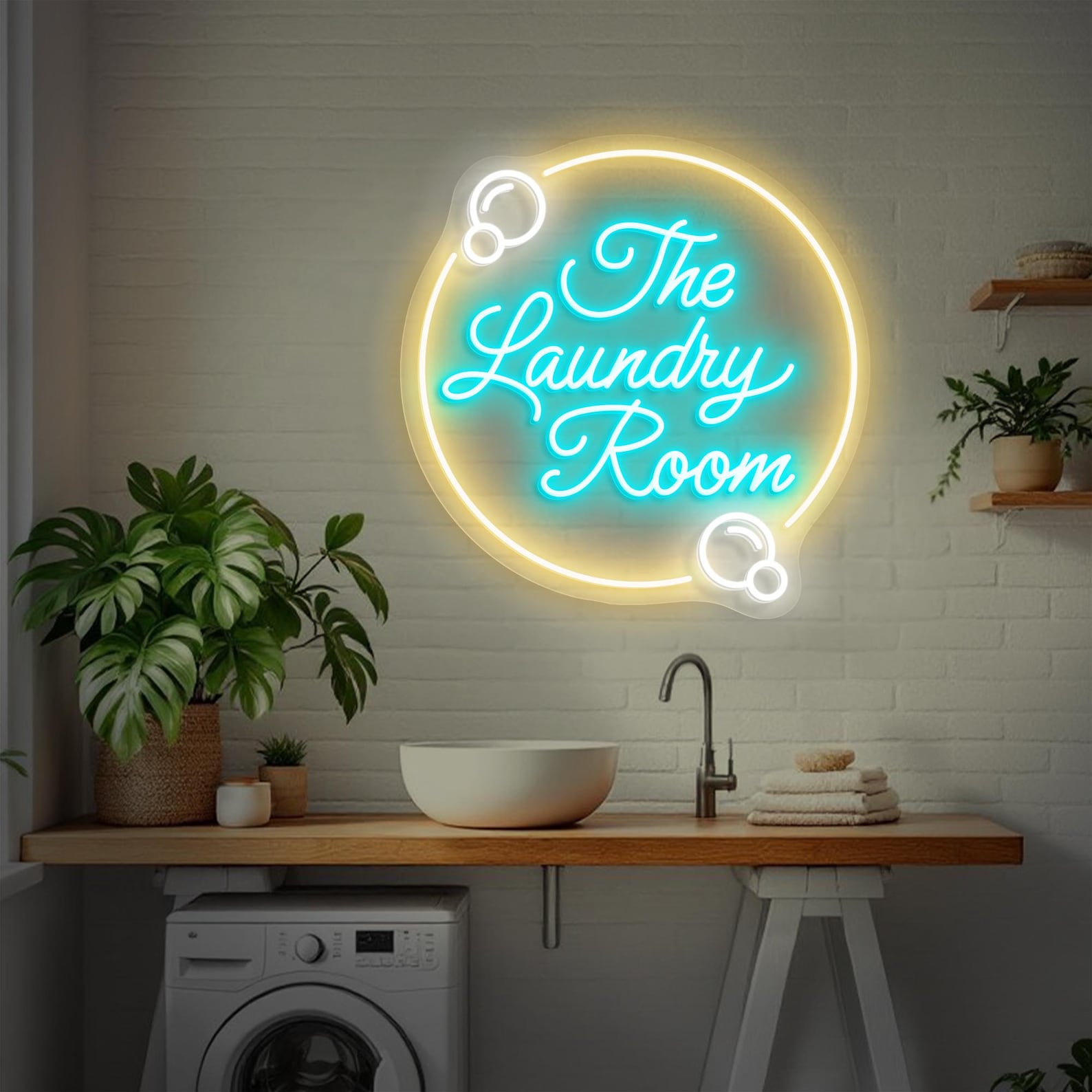 The Laundry Room Neon Sign, Laundry Wall Decor Light, Funny Laundry ...