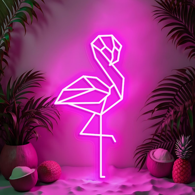 Flamingos Neon Sign Custom Pink Bird LED Neon Light Flamingo Gifts ...