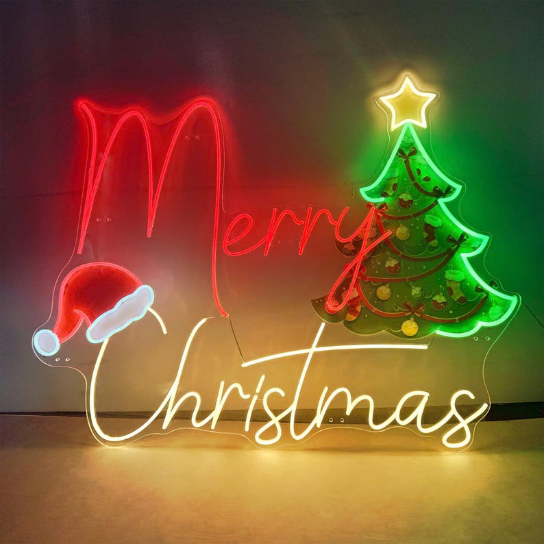 Custom Indoor Outdoor Christmas Neon Sign, Waterproof Holiday LED Sign ...