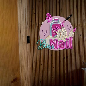 Bliss Nails LED Neon Sign, Custom Nail Salon Sign, Modern Wall Decor ...