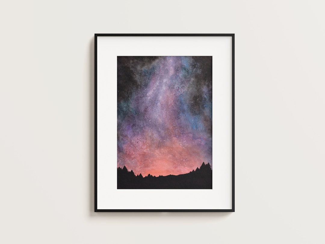 Starfall Cosmic Art Print | Night Sky Wall Art for Bedroom, Office, or Living Room ...