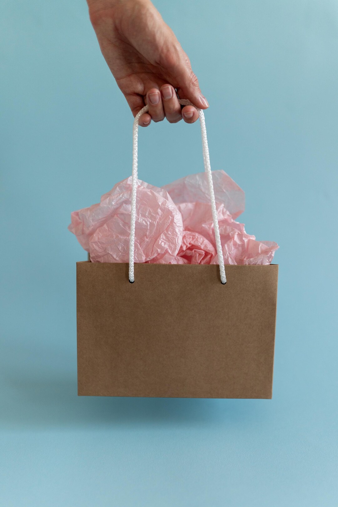 Pink Paper Gift Bags With Cord Handles, 10pcs - Etsy