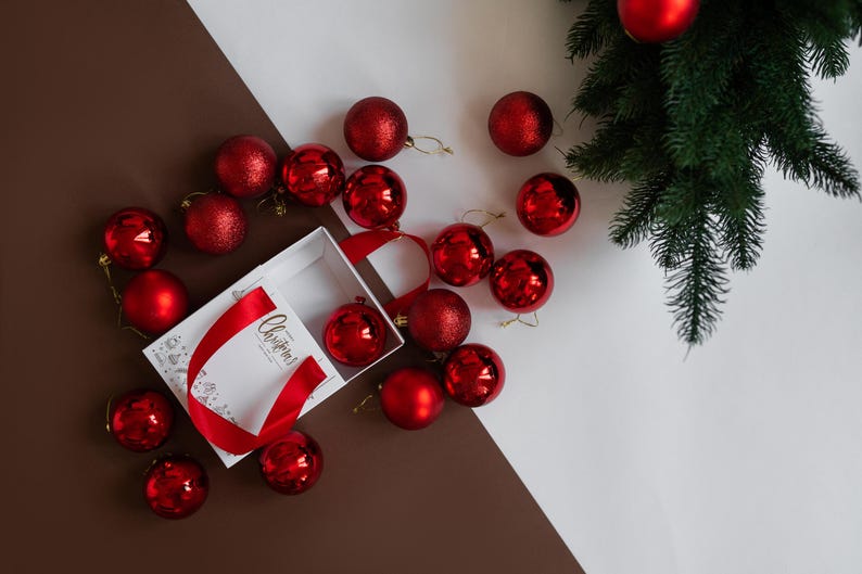 50pcs Empty Gift Boxes , Cardboard Box With Print, Stylish Christmas ...