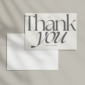 Minimalist Thank You Printable Card, Business Thank You Card, Printable ...