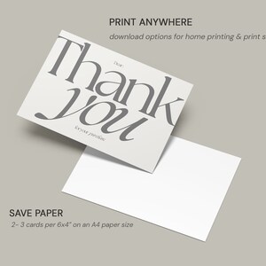 Minimalist Thank You Printable Card, Business Thank You Card, Printable ...