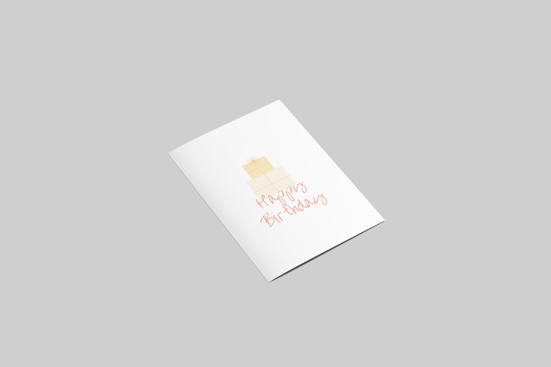 Minimalist Birthday Card: Printable Gift Design (digital Download) - Etsy