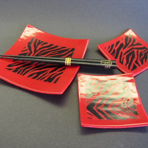 Fused Glass Sushi Plate - Etsy