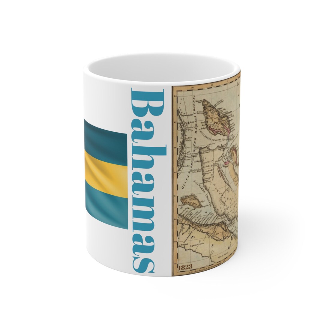 Vintage Map of the Bahamas From 1823 Mug 11oz - Coffee, Tea, Hot ...