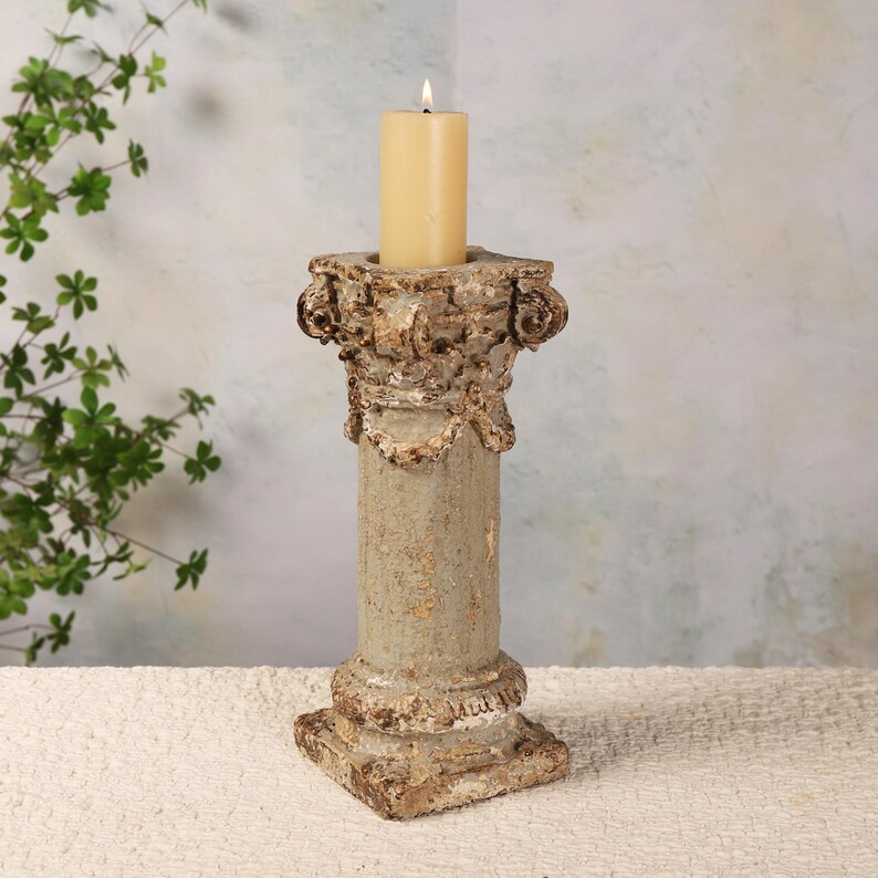 Vintage Greek Column Candle Holders: Rustic Farmhouse Decor - Etsy