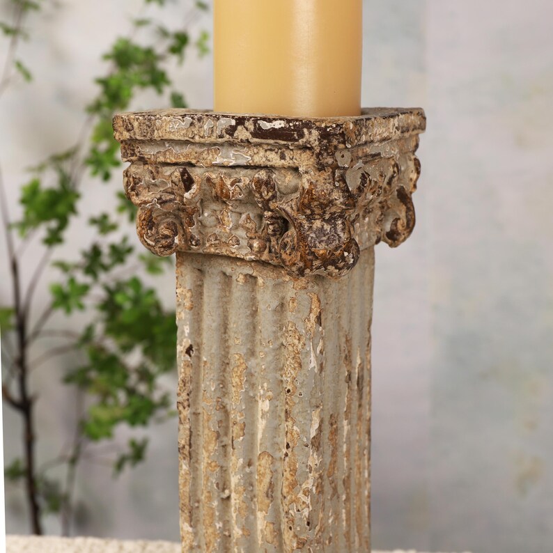 Vintage Greek Column Candle Holders: Rustic Farmhouse Decor - Etsy
