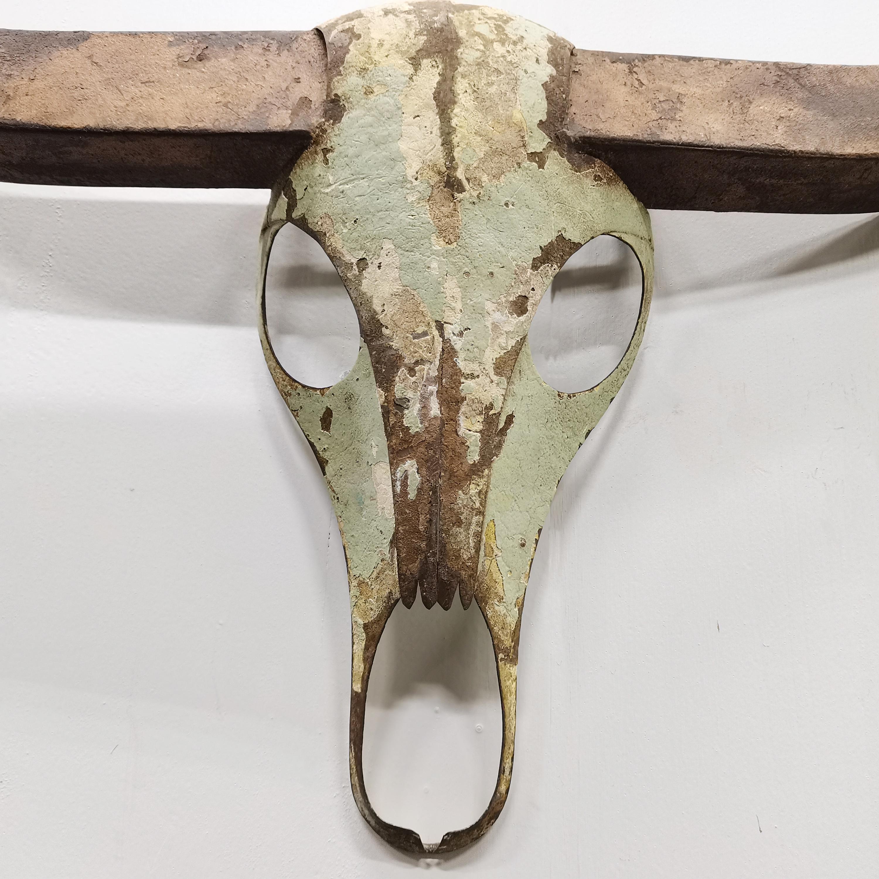 Rustic Metal Longhorn Skull: Western Farmhouse Wall Decor - Etsy