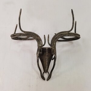 Industrial Rebar Deer Head: Rustic Metal Antler Wall Sculpture - Etsy