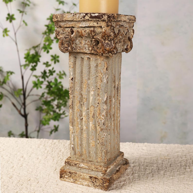 Vintage Greek Column Candle Holders: Rustic Farmhouse Decor - Etsy