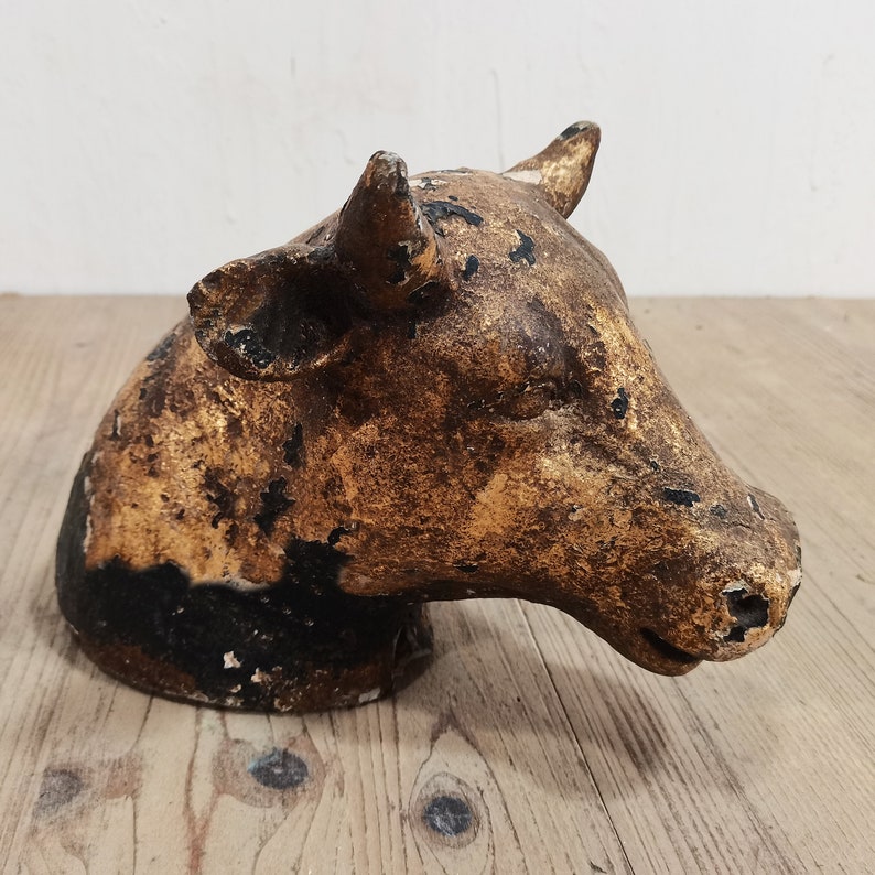 Vintage Bull Head Wall Mount Farmhouse Wall Decor - Etsy