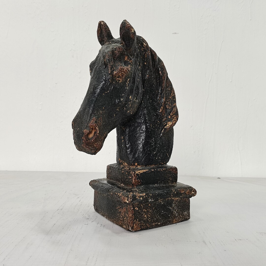 Rustic Horse Bust: Vintage Style Statue for Farmhouse Decor - Etsy