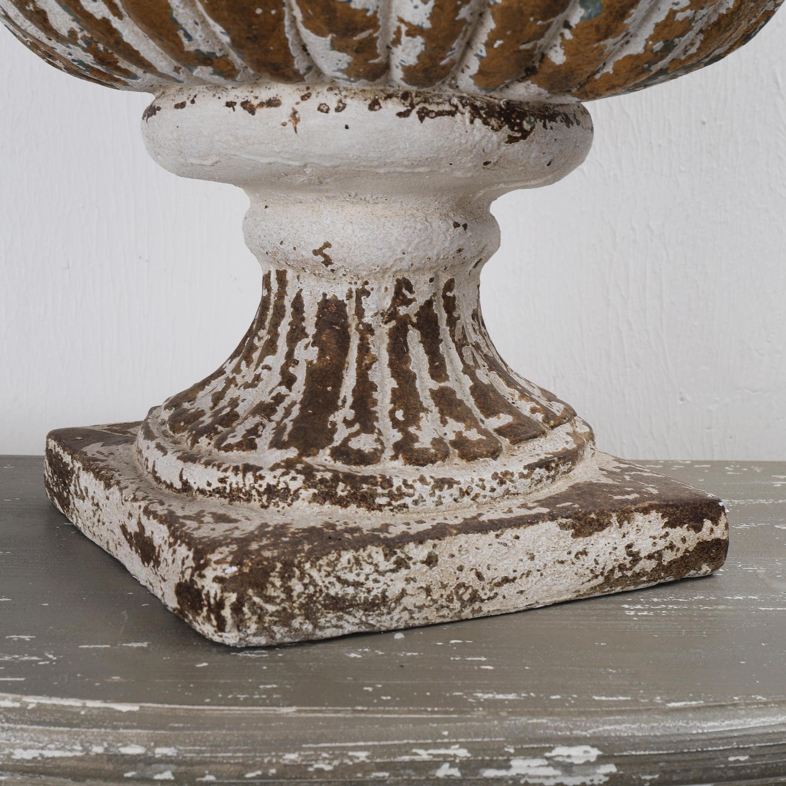 Vintage Urn Planter, Distressed Garden Vase, French Country Decor ...