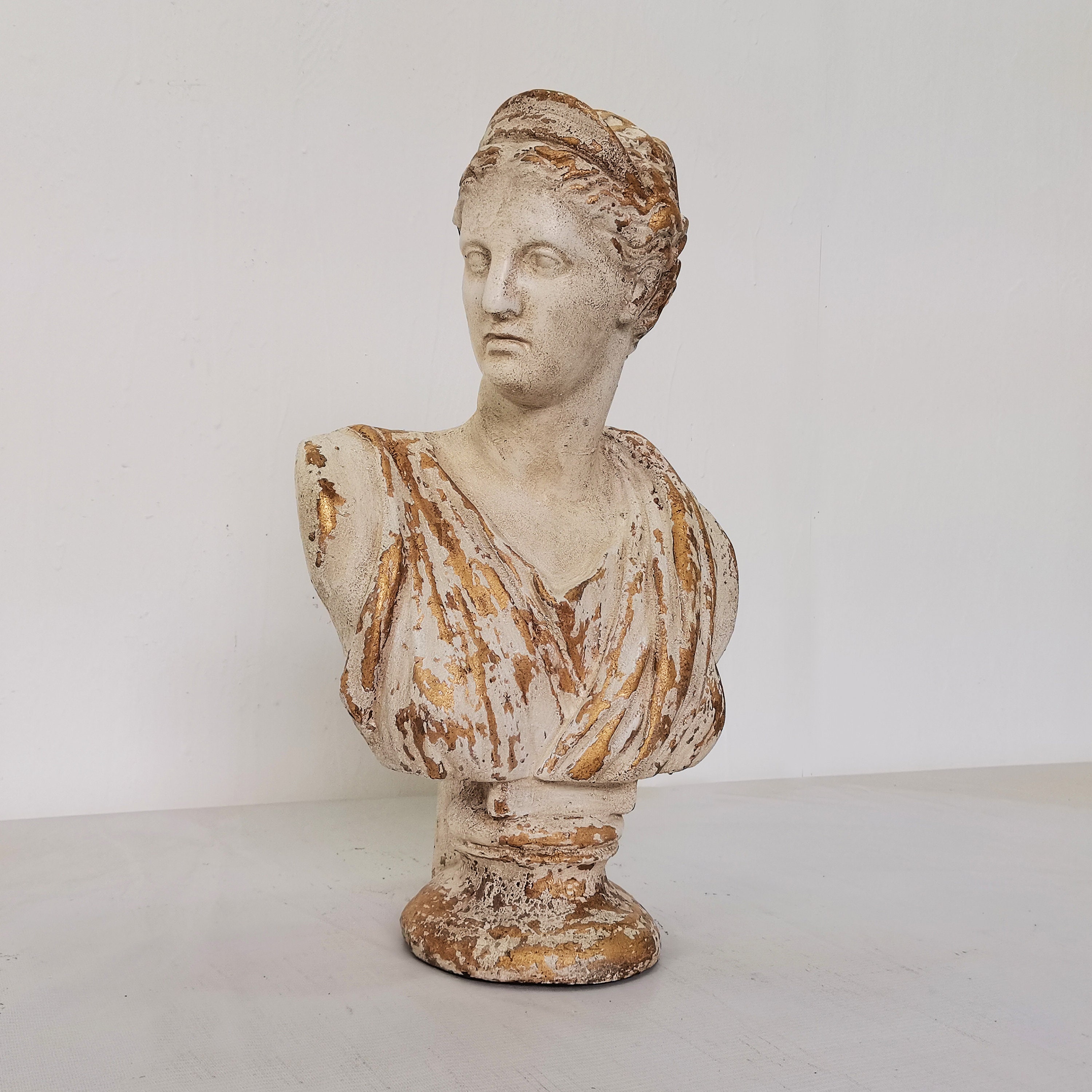 Antique Greek Bust Sculpture Rustic Female Bust Statue Handmade Gypsum ...
