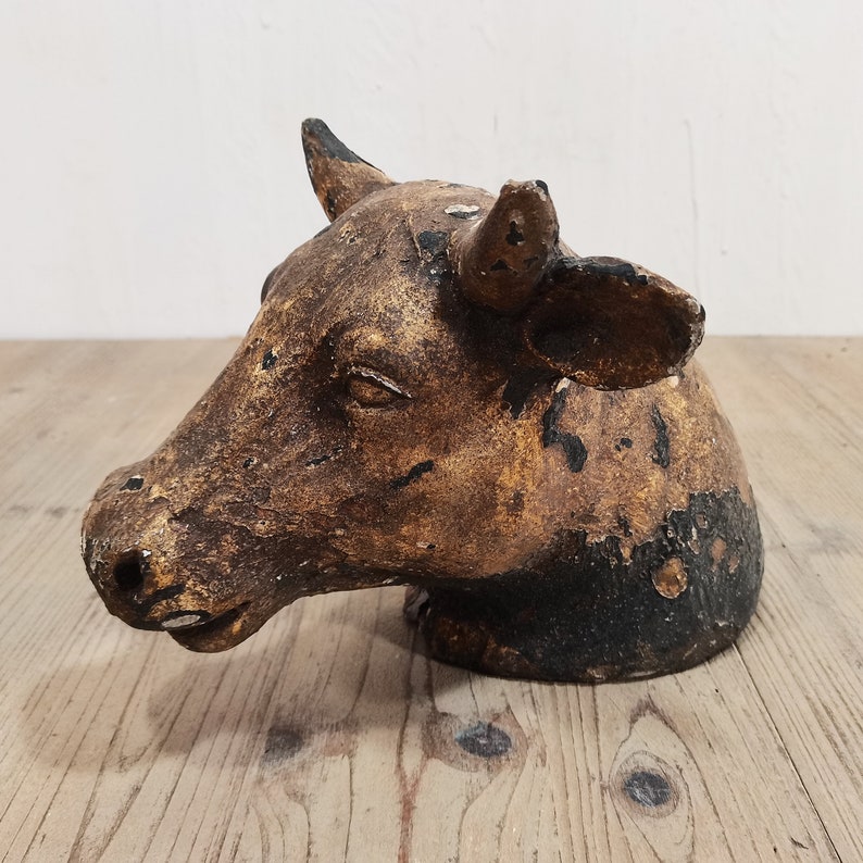 Vintage Bull Head Wall Mount Farmhouse Wall Decor - Etsy