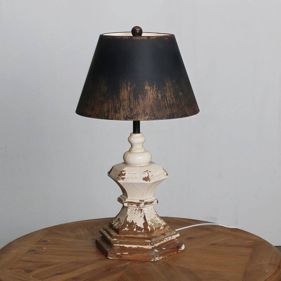 Rustic Wood Table Lamp for Cozy Nightstand Lighting - Etsy