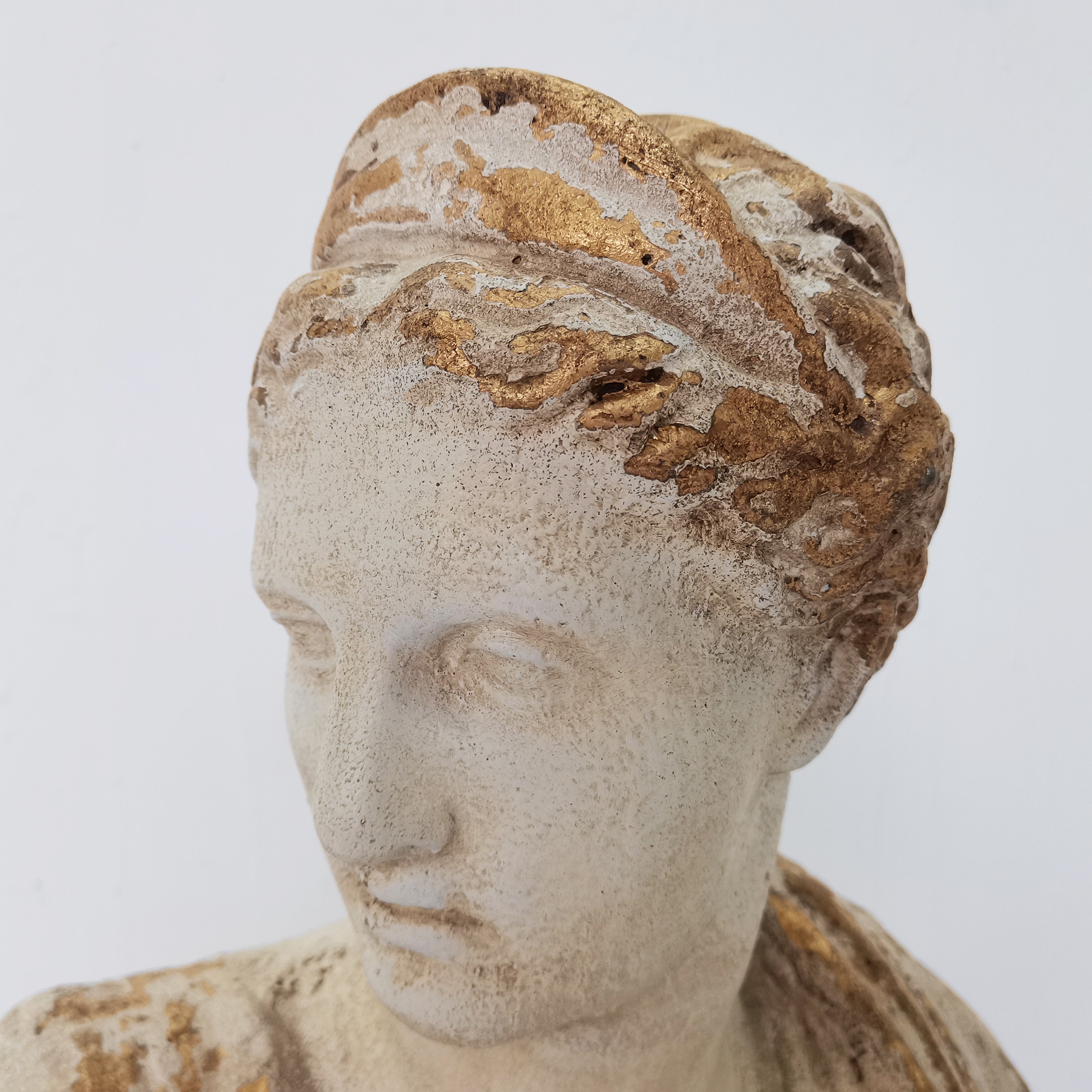 Antique Greek Bust Sculpture Rustic Female Bust Statue Handmade Gypsum ...
