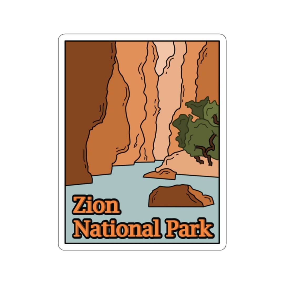 Zion Sticker Vinyl National Park - Etsy