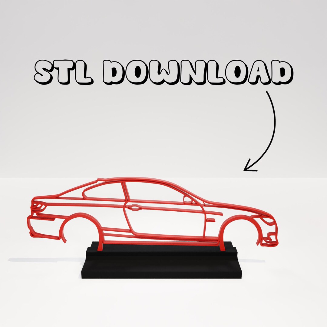 325 E92 Model STL 3D Print File, Gift Car Lover, Silhouette, Car Crazy ...