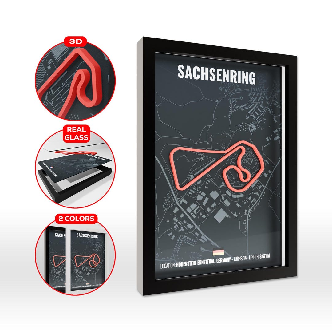 Sachsenring 3D Poster, Made in Germany, Motogp Wall Decoration, High ...
