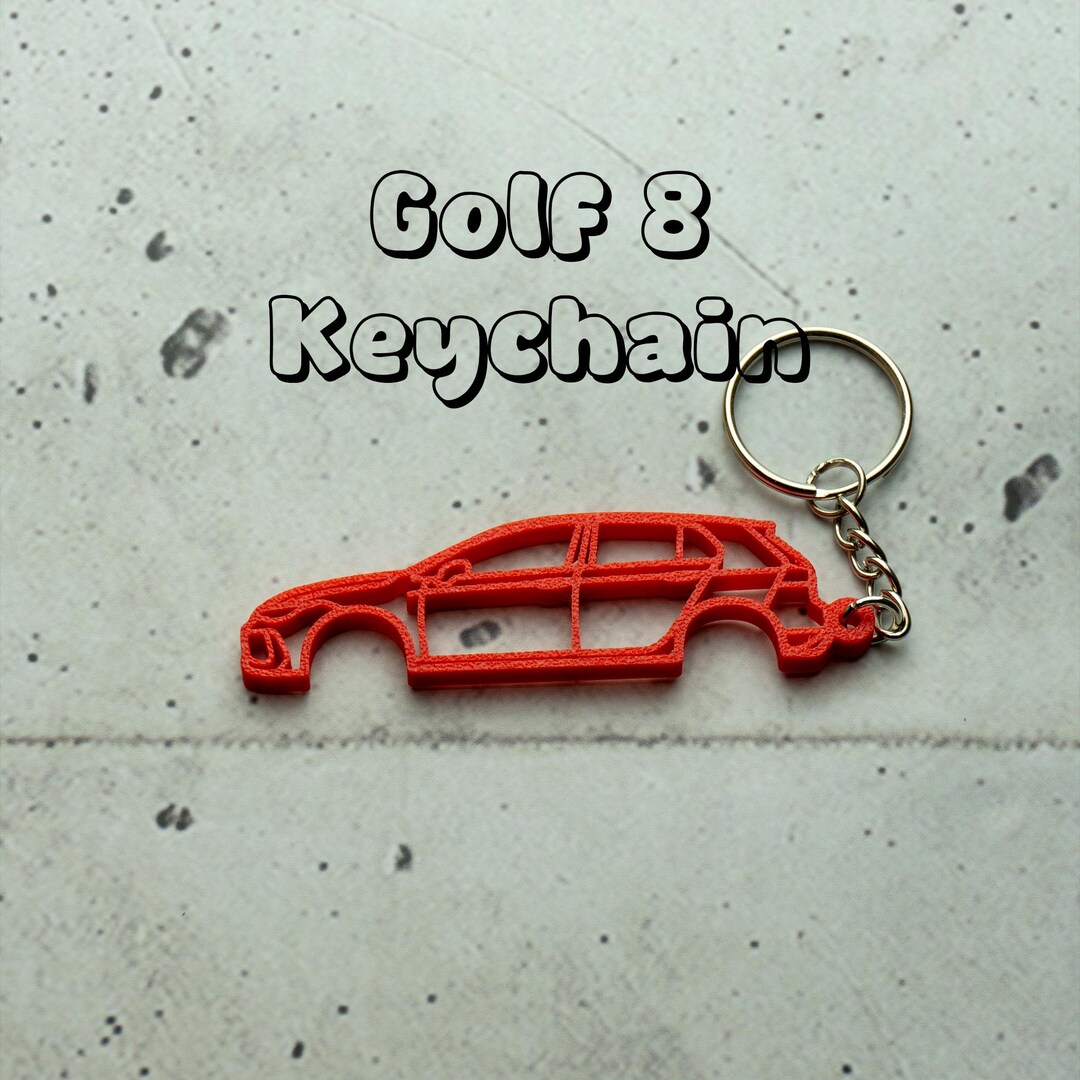 Golf 8 GTI Key Ring, Gift Car Lover, Silhouette, Car Crazy, Key Ring ...